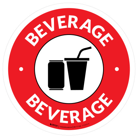 Beverage Circle - Floor Sign