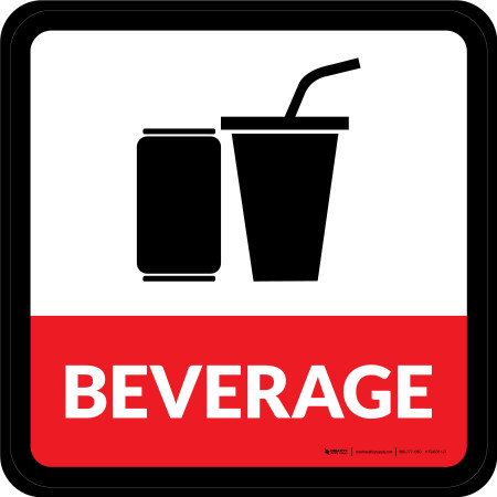Beverage Square - Floor Sign