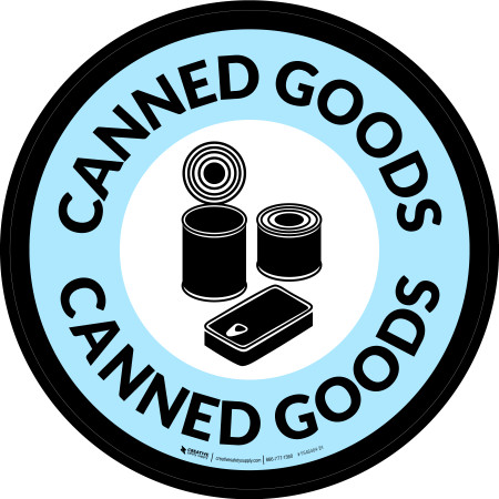 Canned Goods Retail Circle - Floor Sign | Creative Safety Supply