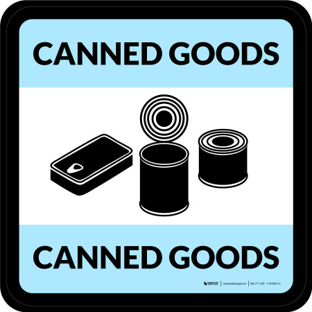 Canned Goods Retail Square - Floor Sign | Creative Safety Supply