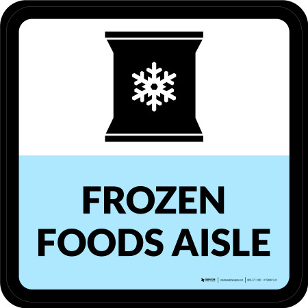Frozen Foods Aisle Square - Floor Sign