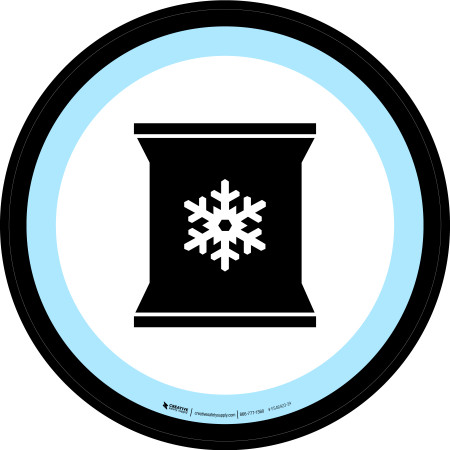 Frozen Foods Graphic Circle - Floor Sign
