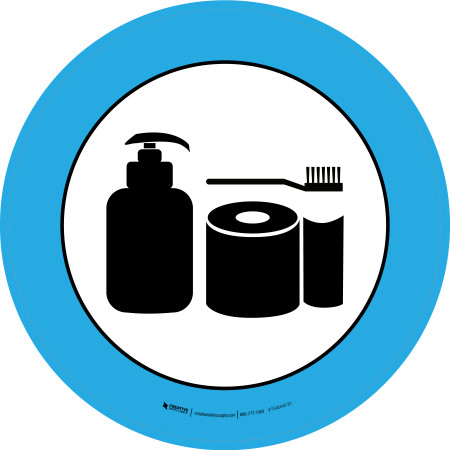 Personal Care Graphic Circle - Floor Sign | Creative Safety Supply