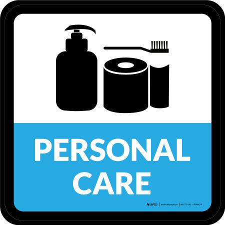 Personal Care Retail Square - Floor Sign