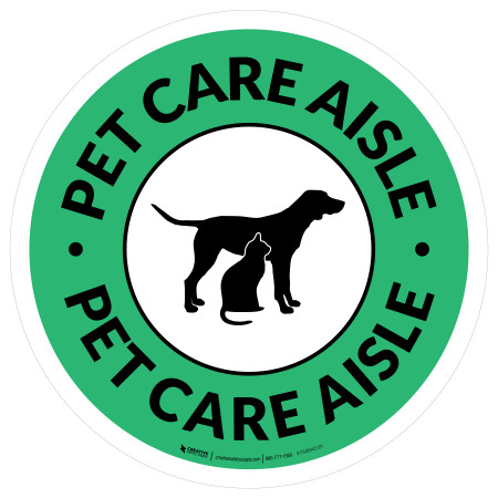 Pet Care Aisle Circle - Floor Sign