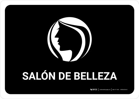 Beauty Salon Black Spanish Landscape - Wall Sign