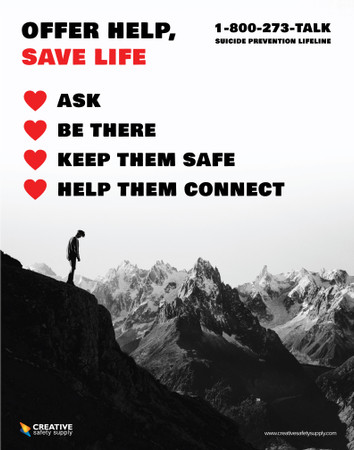 Suicide Prevention - Offer Help, Save Life - Poster | Creative Safety ...