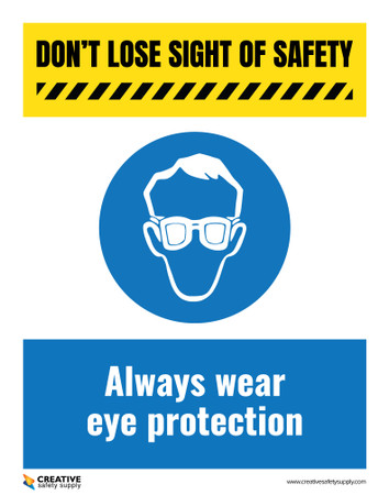 Don't Lose Sight of Safety - Always Wear Eye Protection - Poster