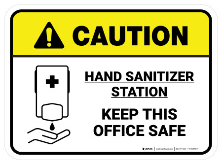 Caution: Keep This Office Safe Rectangular - Floor Sign