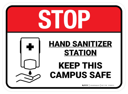 Stop: Keep This Campus Safe Rectangular - Floor Sign | Creative Safety ...