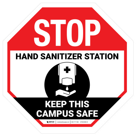 Stop: Keep This Campus Safe - Floor Sign