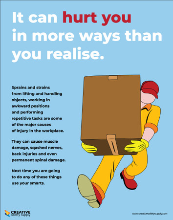 It Can Hurt You in More Ways Than you Realise (Lifting Safety) - Poster ...