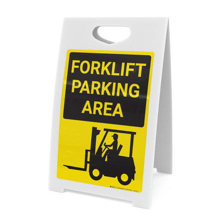Forklift Parking Area with Icon Portrait - A-Frame Sign