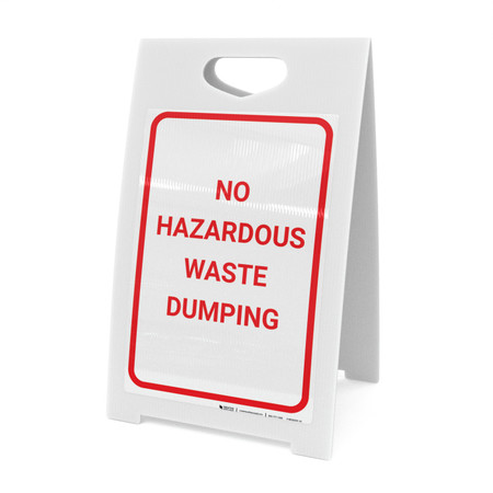 No Hazardous Waste Dumping Portrait - A-Frame Sign | Creative Safety Supply