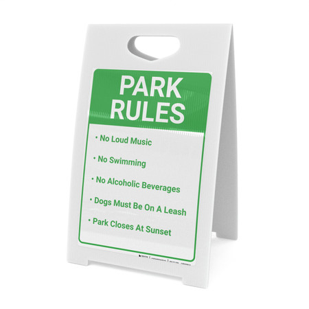 Park Rules Portrait - A-Frame Sign