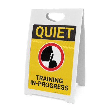 Quiet Training In Progress with Icon Portrait - A-Frame Sign