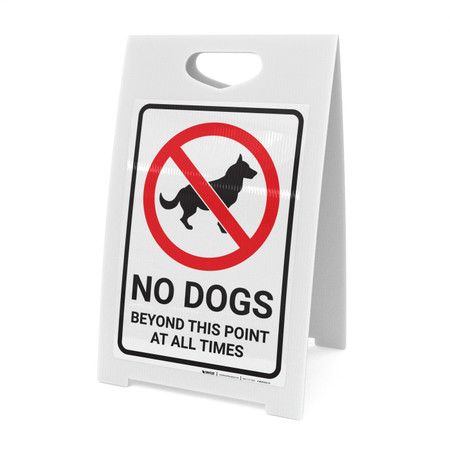 No Dogs Beyond This Point with Icon Portrait - A-Frame Sign | Creative ...
