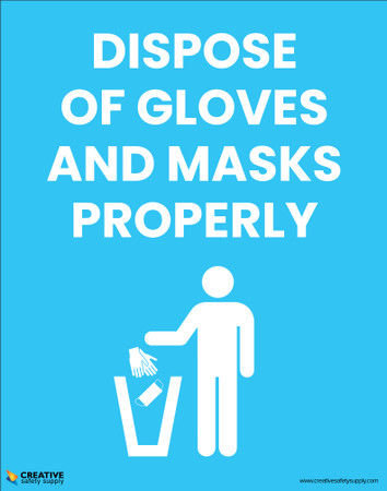 Dispose Of Gloves & Masks Properly - Poster | Creative Safety Supply