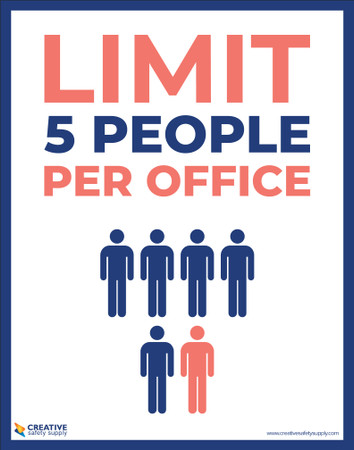 Limit 5 People Per Office - Poster