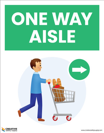 One Way Aisle (Right Arrow) - Poster