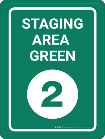 Staging Area Green 2 - Wall Sign