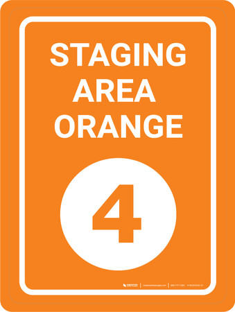 Staging Area Orange 4 - Wall Sign