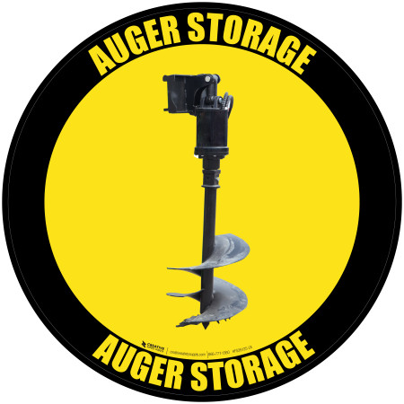 Auger Storage - Floor Sign