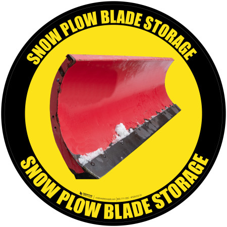 Snow Plow Blade Storage - Floor Sign