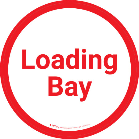 Loading Bay - White/Red Circle - Floor sign