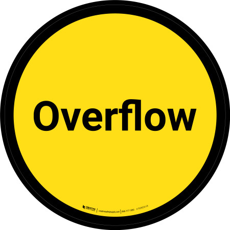 Overflow - Yellow Circle - Floor sign