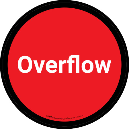 Overflow - Red Circle - Floor sign