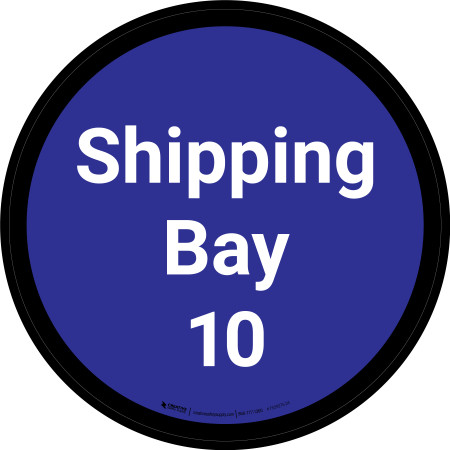 Shipping Bay 10 - Blue Circle - Floor sign