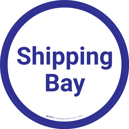 Shipping Bay - Blue/White Circle - Floor sign
