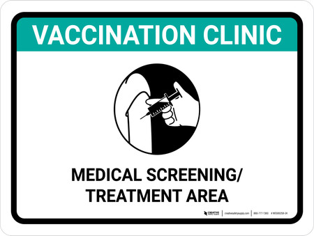 Vaccination Clinic: Medical Screening/Treatment Area Green Landscape ...