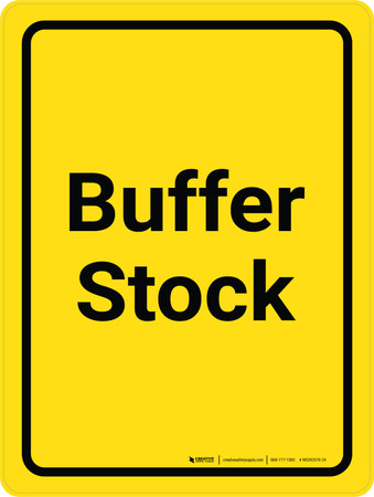 Buffer Stock Yellow Portrait - Wall Sign