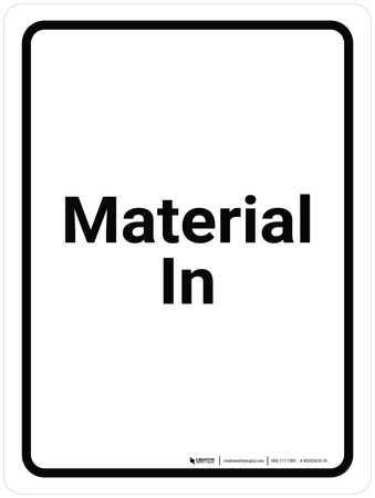 Material In White Portrait - Wall Sign