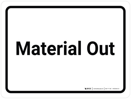 Material Out White Landscape - Wall Sign