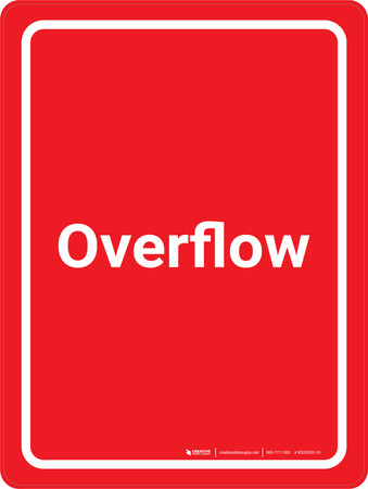 Overflow Red Portrait - Wall Sign