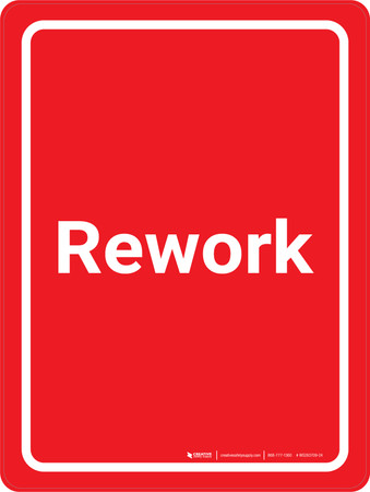 Rework Red Portrait - Wall Sign