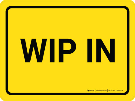 WIP IN Yellow Landscape - Wall Sign