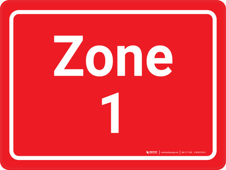 Zone 1 Red Landscape - Wall Sign