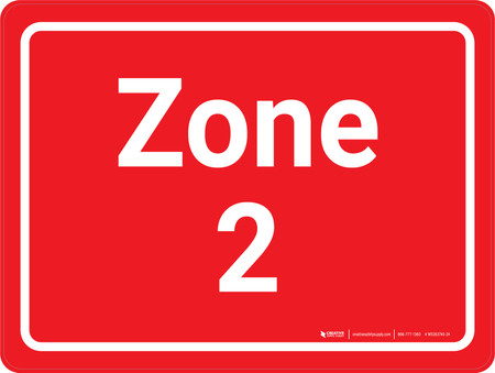 Zone 2 Red Landscape - Wall Sign