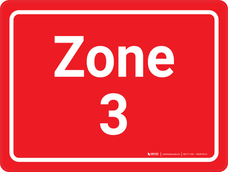 Zone 3 Red Landscape - Wall Sign