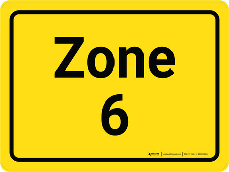 Zone 6 Yellow Landscape - Wall Sign