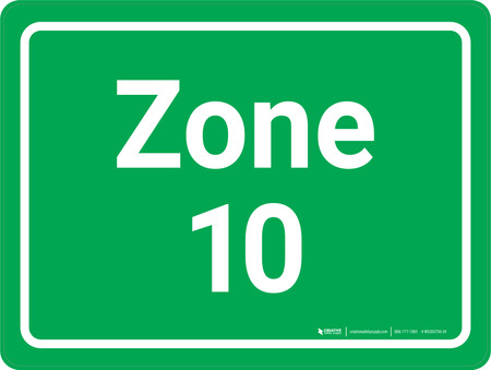 Zone 10 Green Landscape - Wall Sign