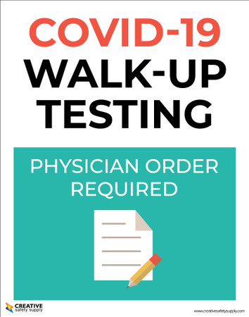 Covid-19 Walk-up Testing - Line Forms Here/Masks & Social Distancing ...