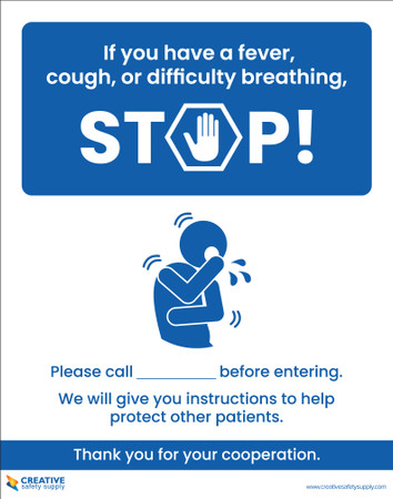 STOP! Go Home if You Have Any of These Symptoms - Poster | Creative ...