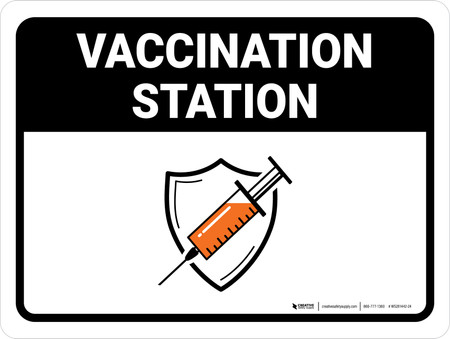 Vaccination Station Landscape - Wall Sign