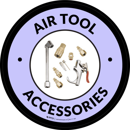 Air Tool Accessories Gray Circular - Floor Sign