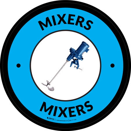 Mixers Blue Circular - Floor Sign
